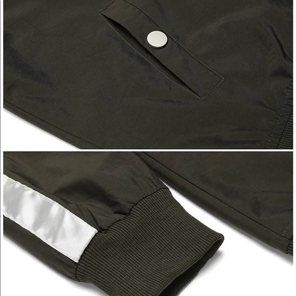 Jackets & Coats | Classic Contrast Color Short Bomber Biker Jacket ...